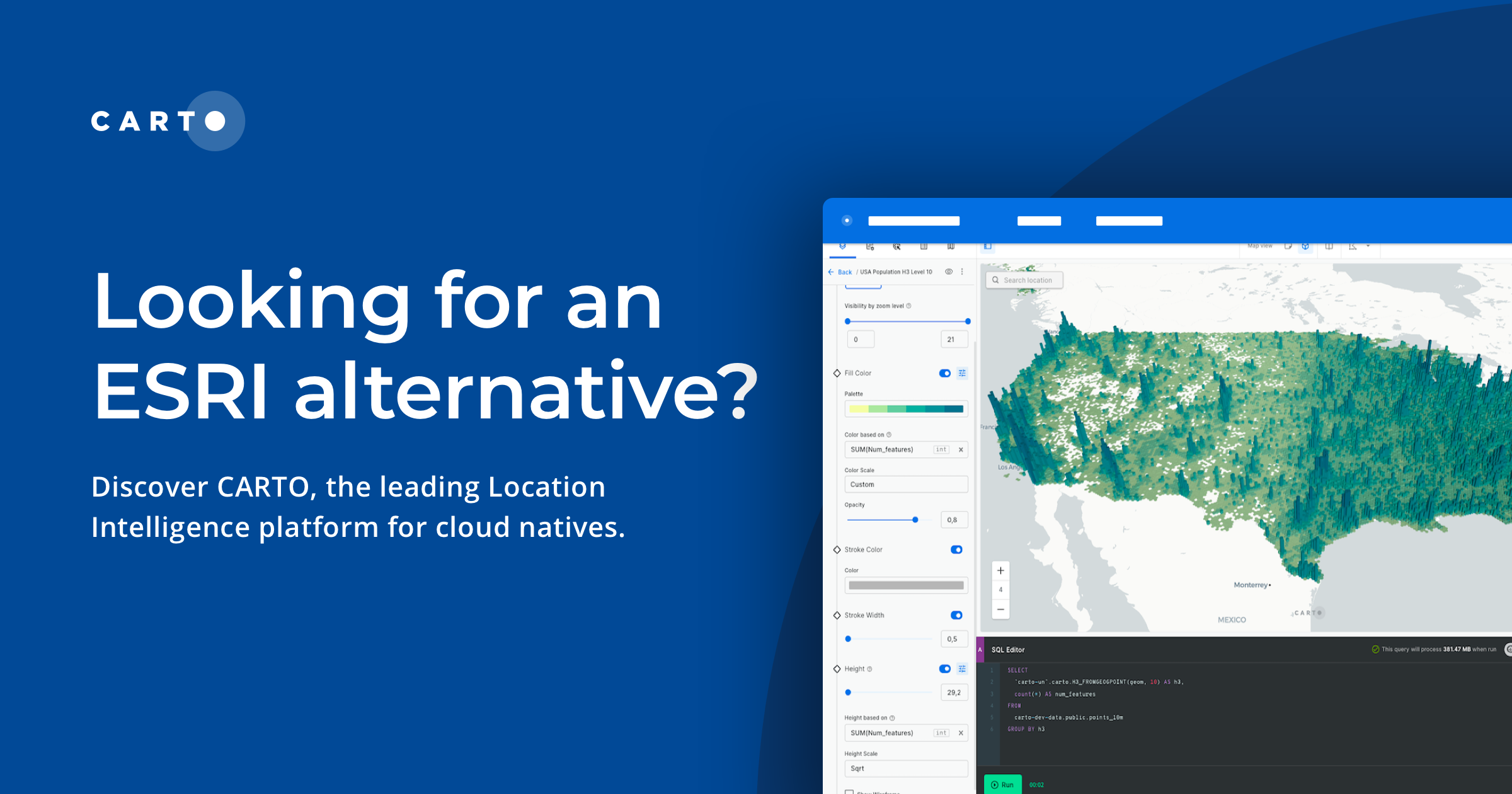 Looking for an Esri / ArcGIS alternative? Try CARTO. | CARTO